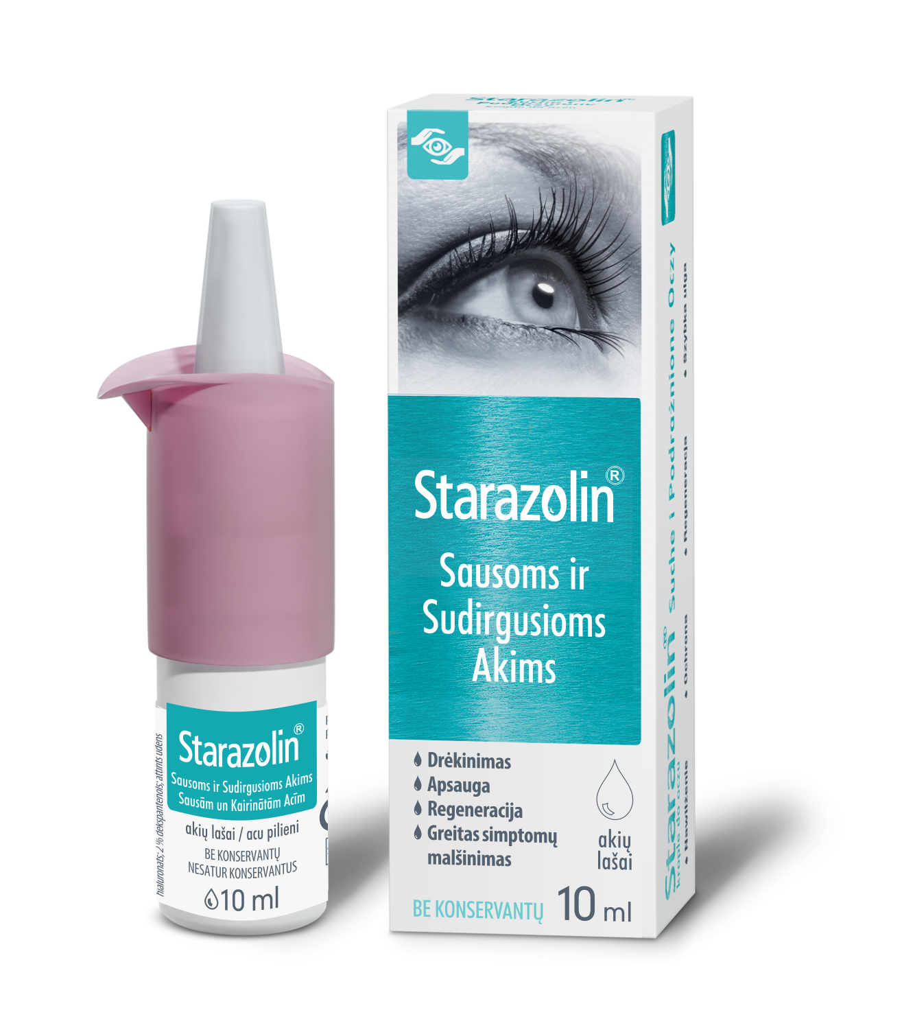 Kur įsigyti - Starazolin drėkinamieji akių lašai su natrio hialuronatu